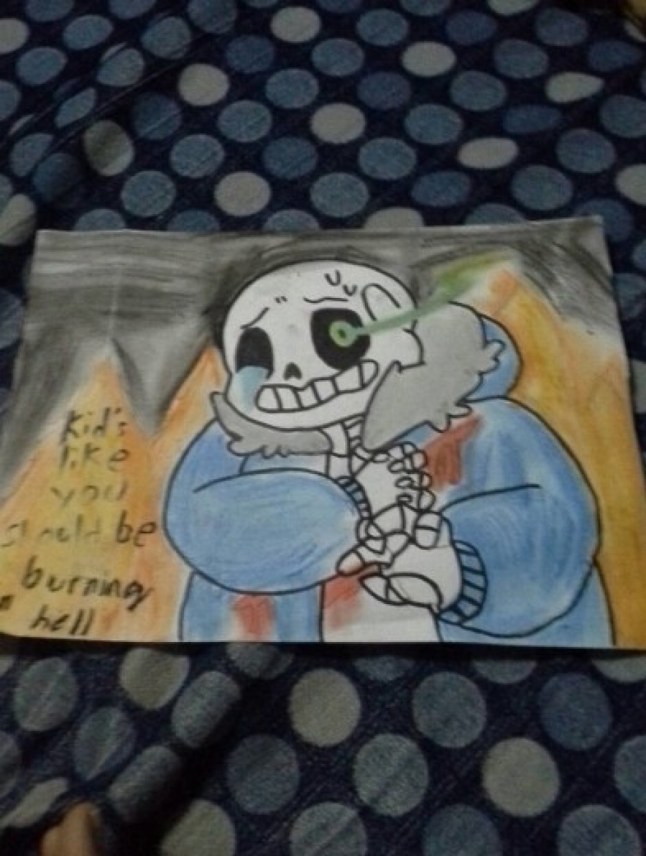 undertale sans getting hit by chara