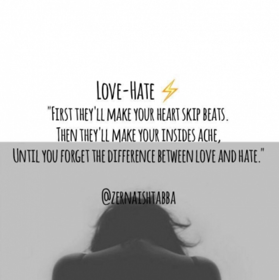 difference between love and hate