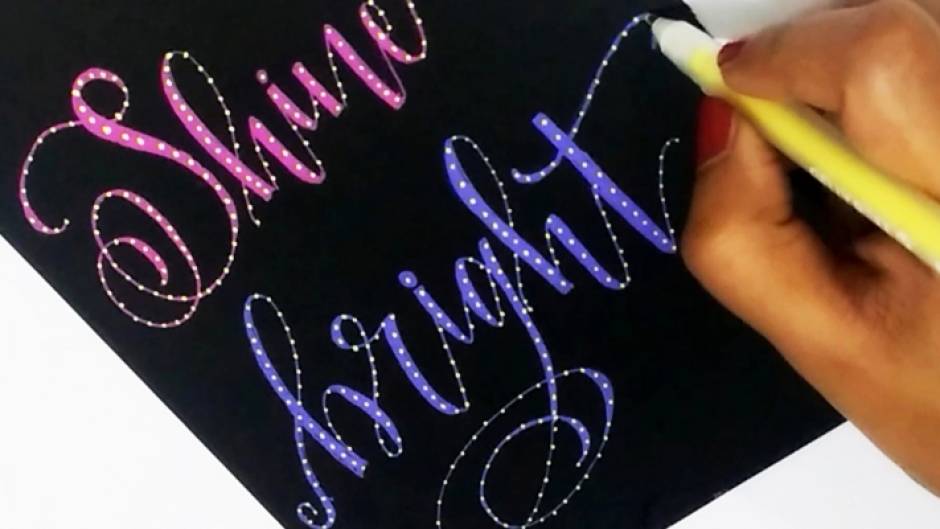 How to: Write Beautiful Textured Calligraphy | Hand Letter