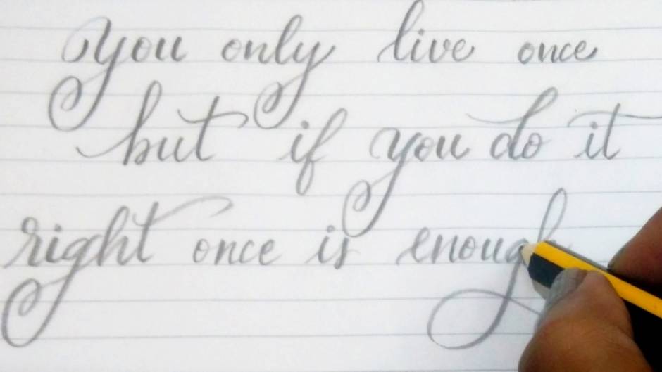 Write Beautiful Handwriting Using Pencil Calligraphy Tips