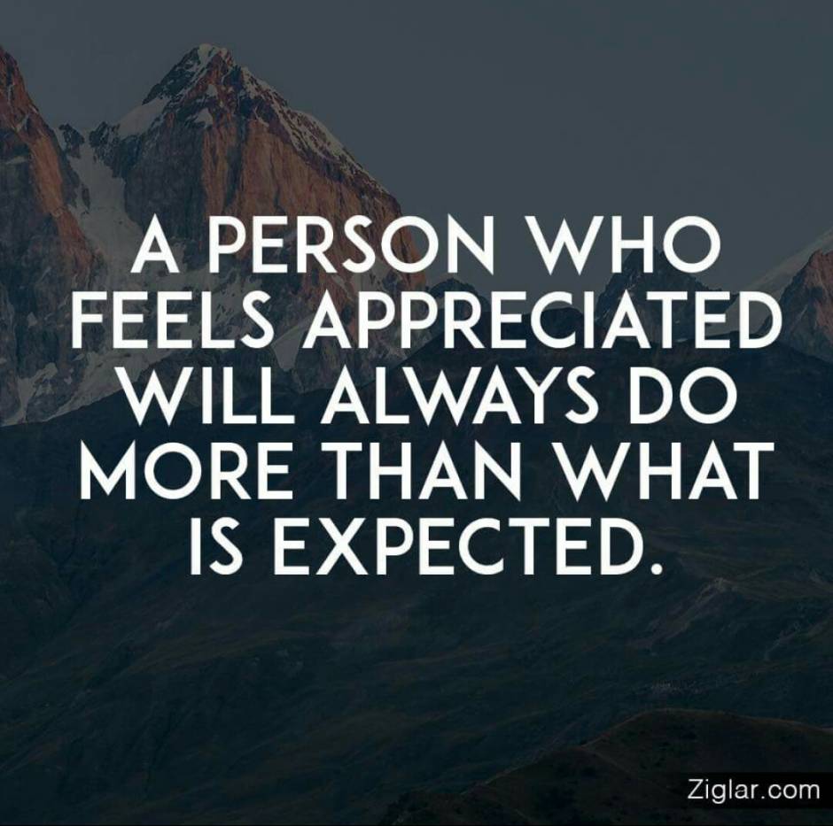 Power of appreciation