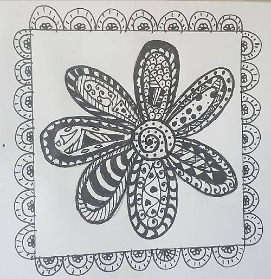 A wild flower - Zentangle Art