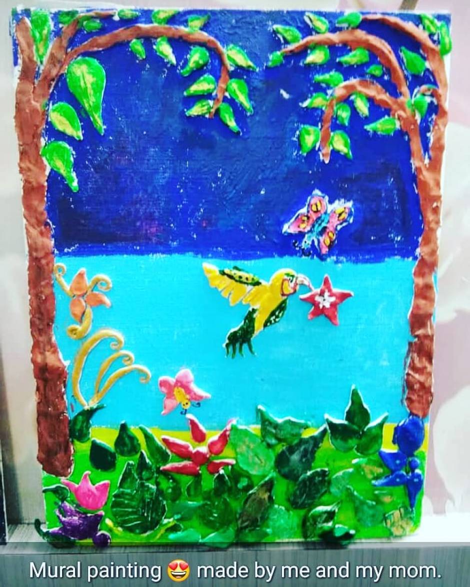 Mural clay painting