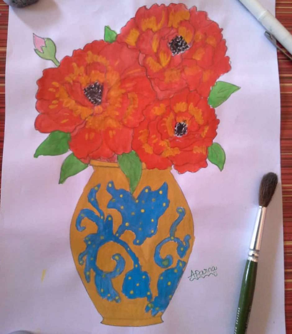 My painting of flower pot