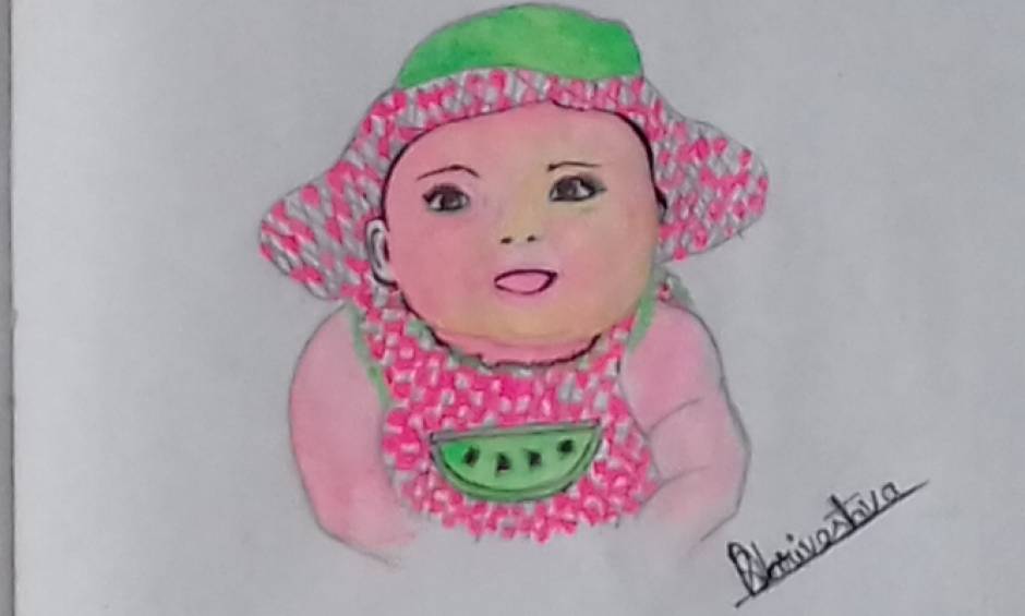 Baby.water colour painting.