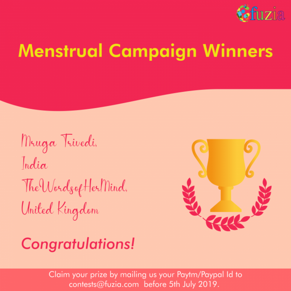 Congratulations to the winners of menstrual campaign!