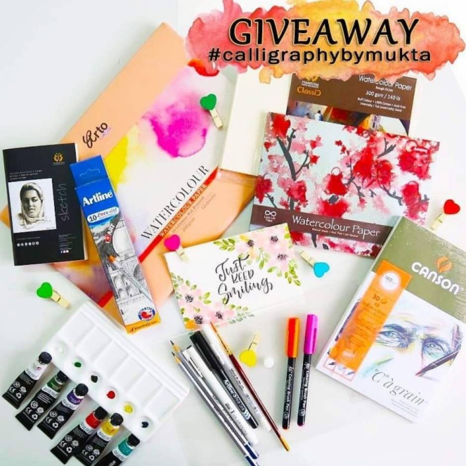 GIVEAWAY ALERT!! Calligraphy By Mukta!!