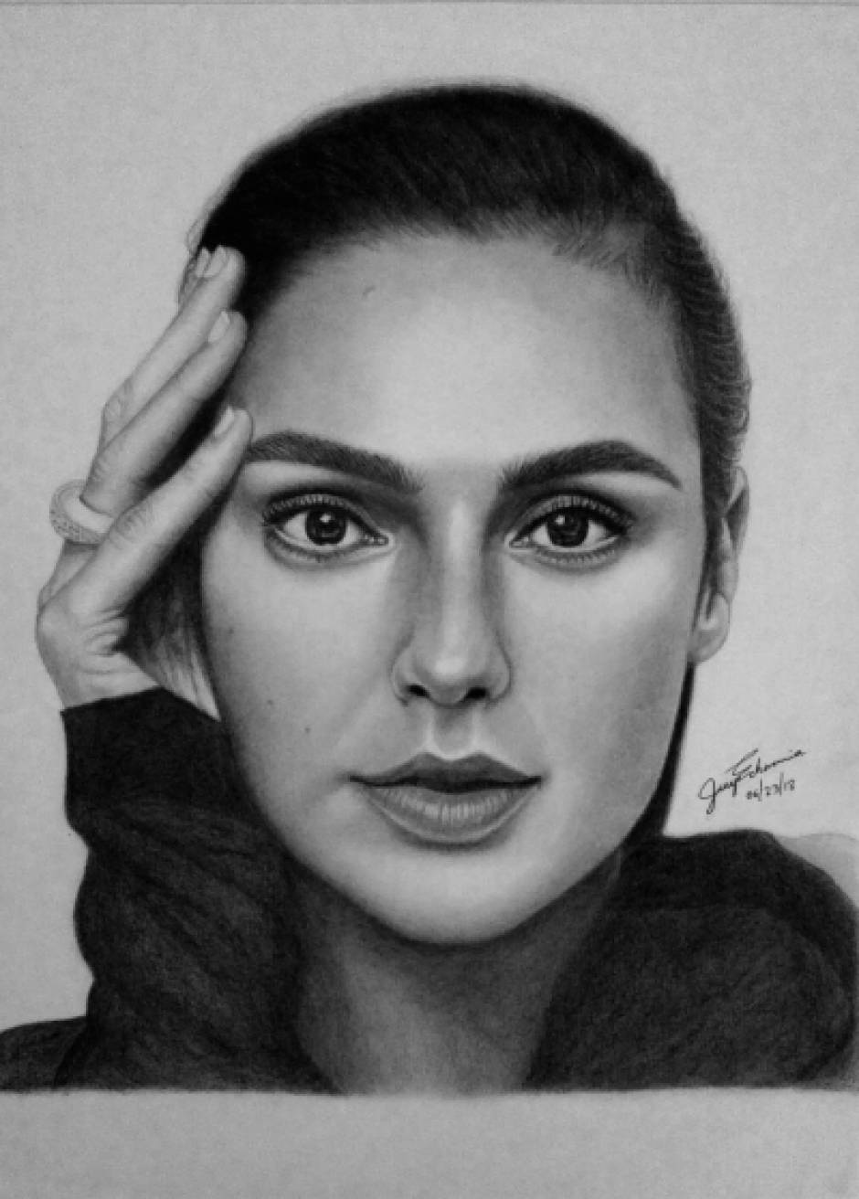 Gal Gadot Graphite Drawing