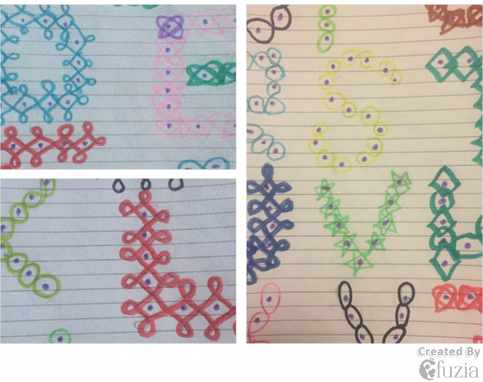 Alphabet Kolam Rangoli Designs