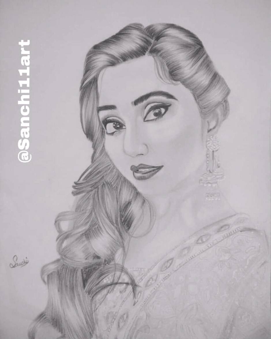Pencil Sketch of Shreya Ghoshal by Me.