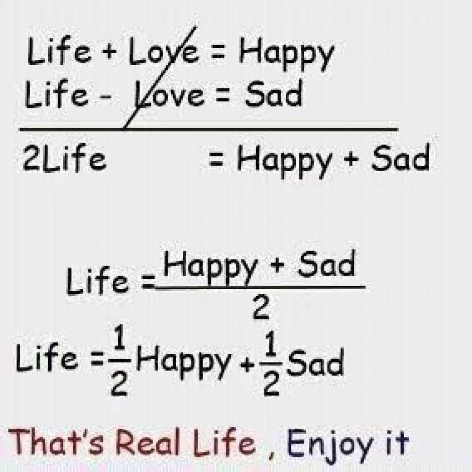 Real life formula