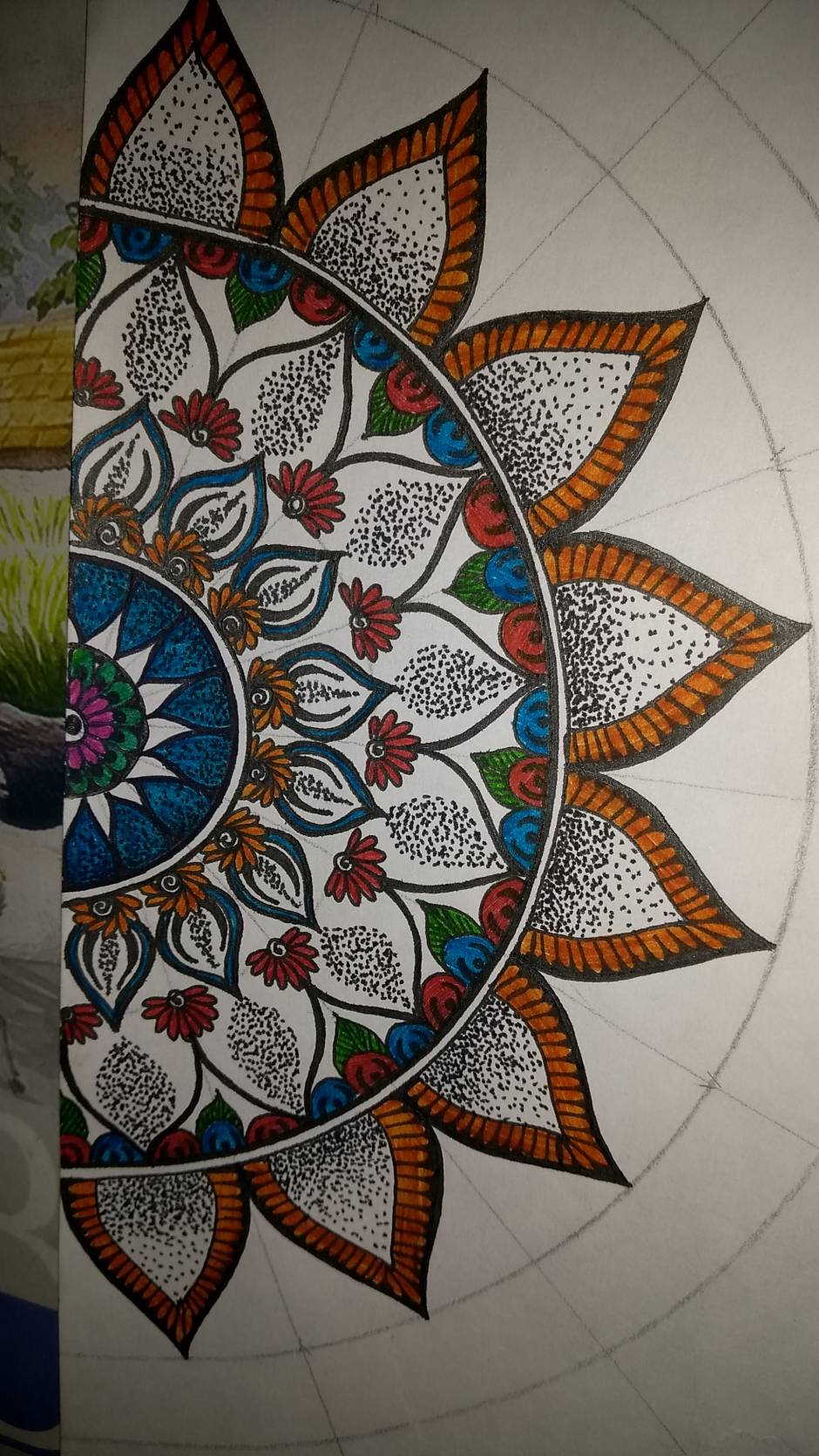 HALF MANDALA DESIGN