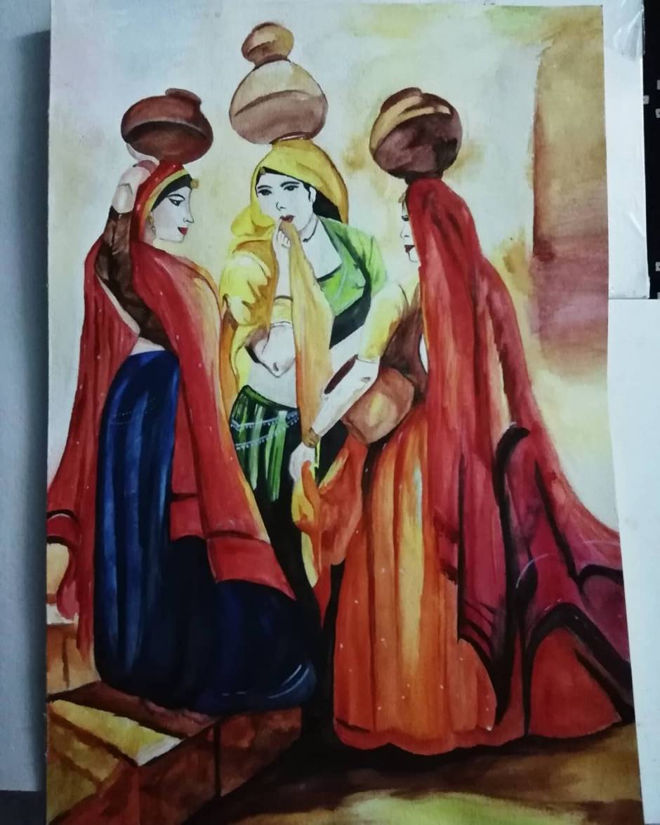Commissioned work...watercolour Painting on A3 size sheet.
