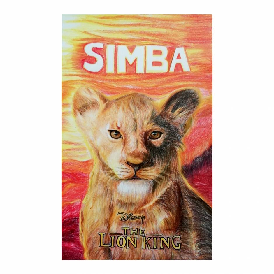 The Lion King Simba Portrait is made by Saumya Saxena.