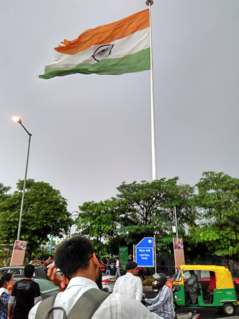 The national flag of India (symbol of freedom)