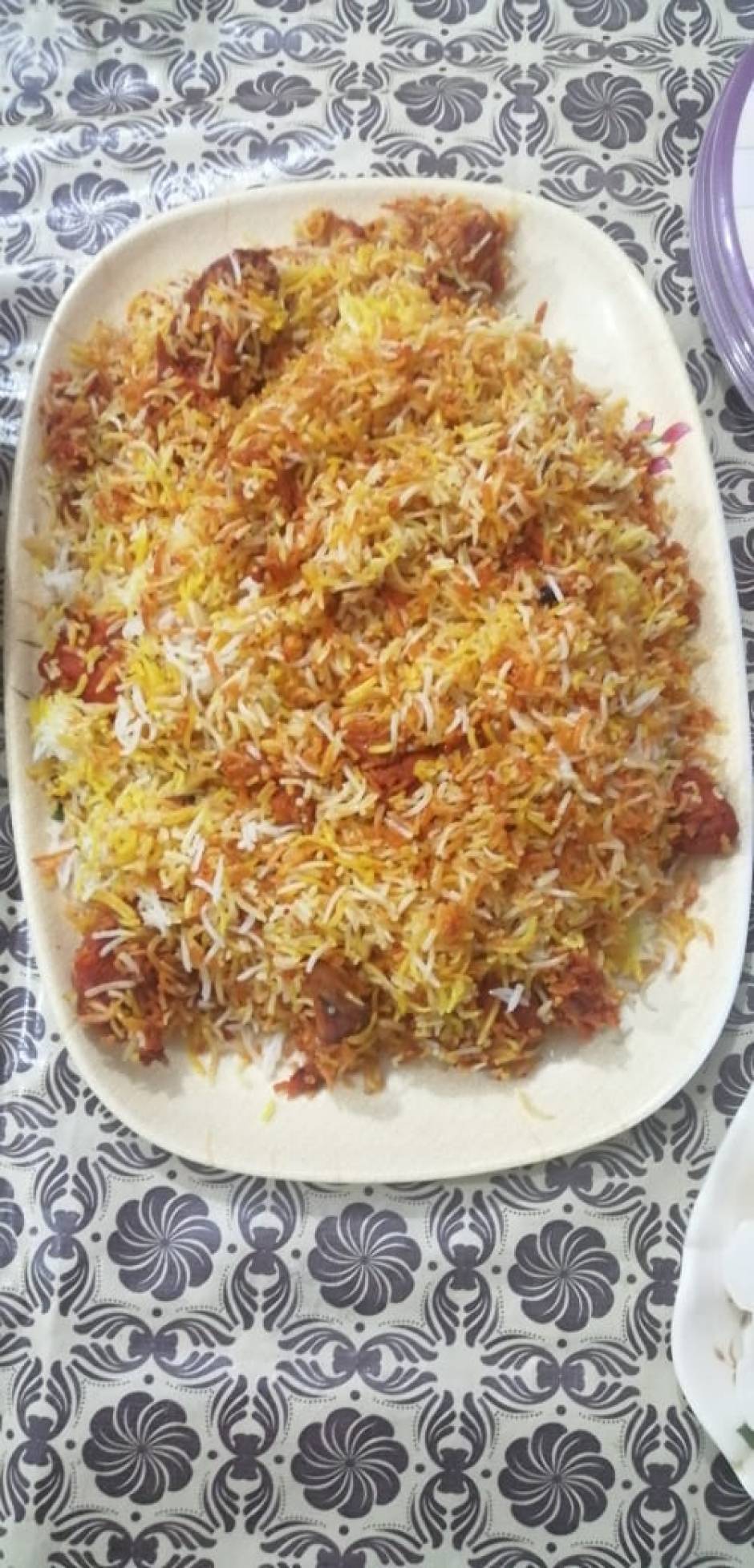 Homemade chicken biryani