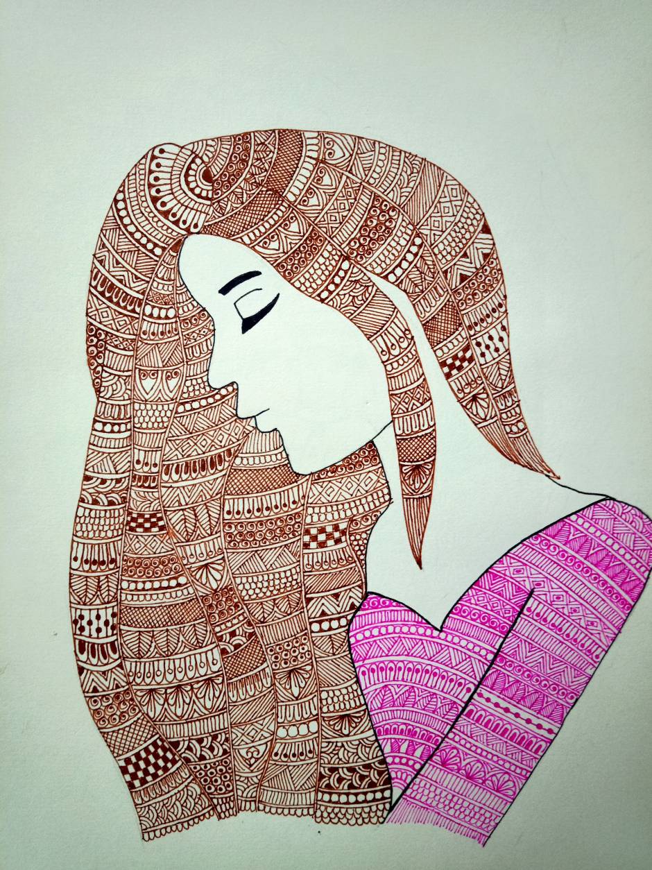 Zentangle Art Girl at Kaitlyn Joseland blog