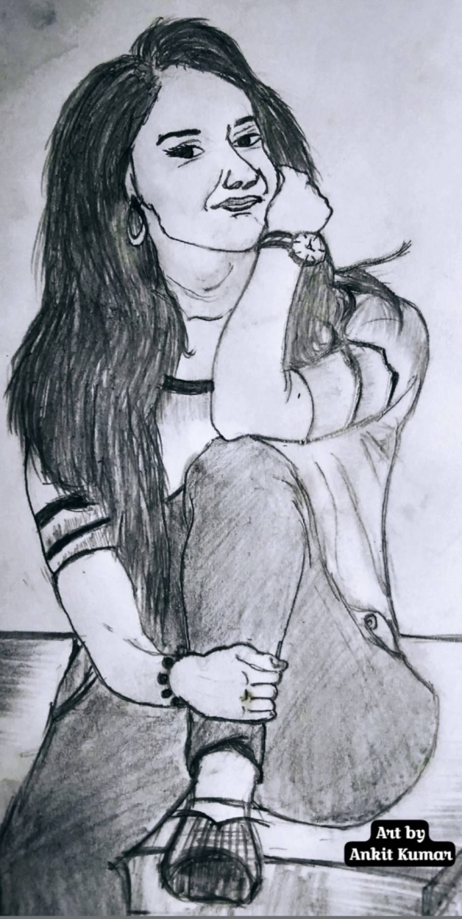 A Beautiful Girl ( Art by - Ankit Kumar )