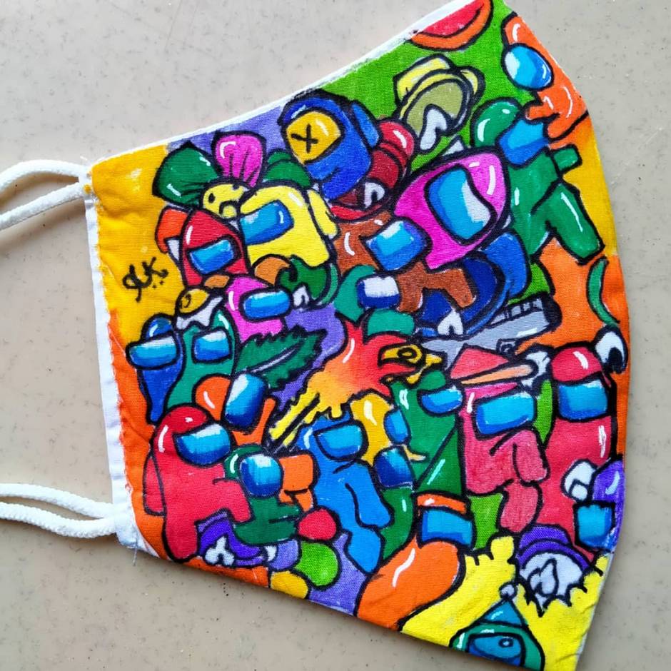 Among Us Custom Doodle Mask
