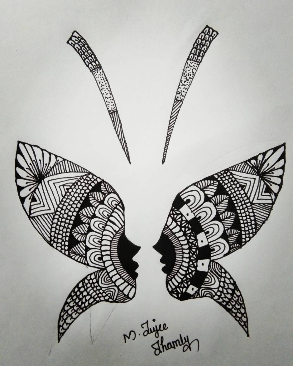 Butterfly mandala art