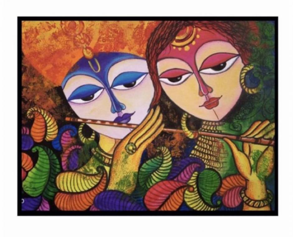 Radha Krishna modern art