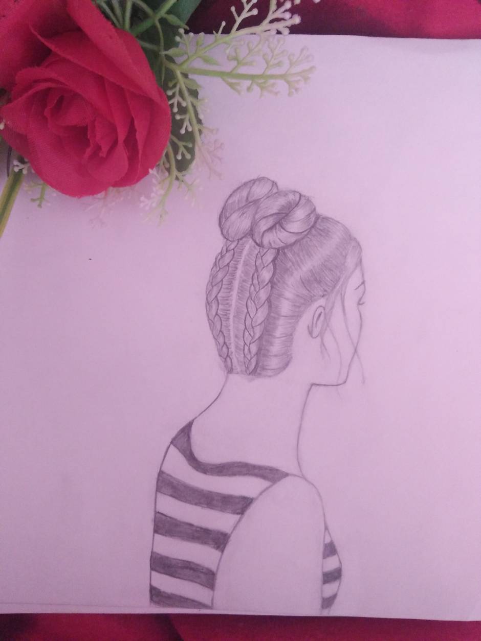Inspired Art|Girl Sketch Drawing