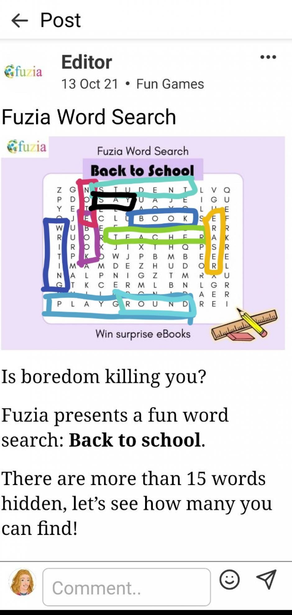 WORD SEARCH GAME