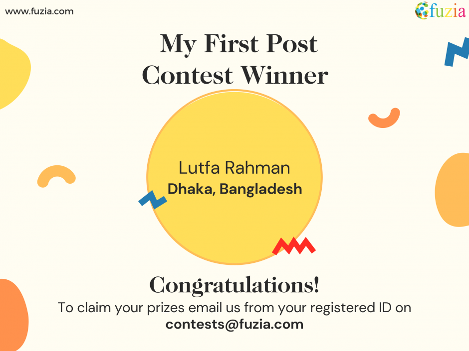 My First Post Contest Winner