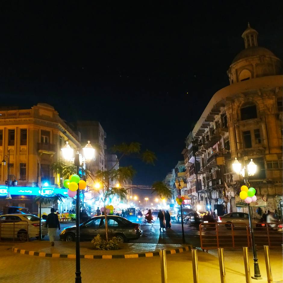 The Urban Promenade at Night