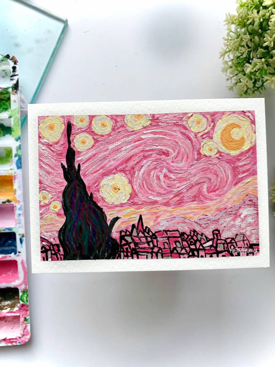 Pink Starry Night