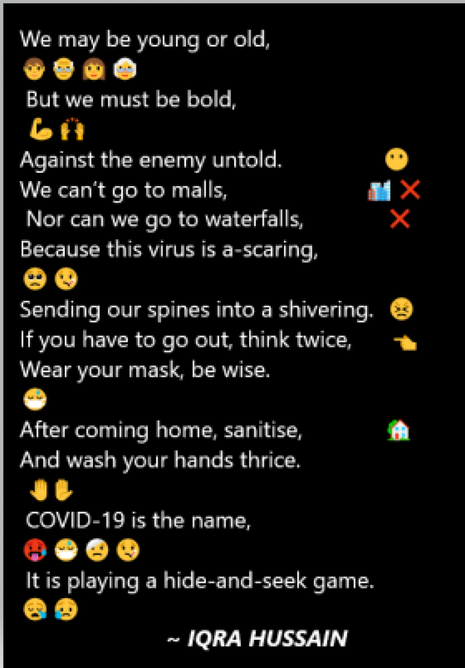 Poem_Covid 19 _.Stay Home Stay Safe