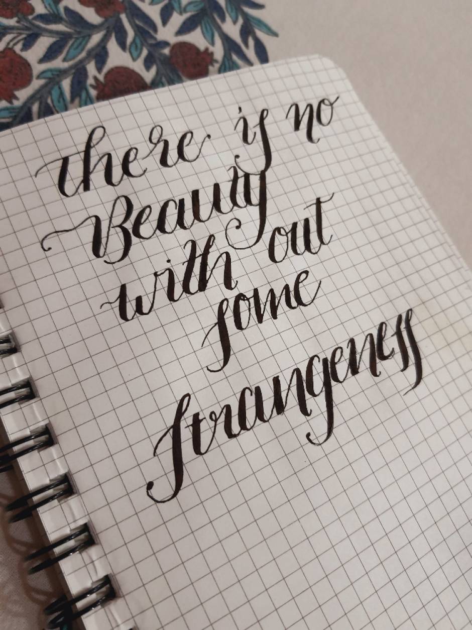 Copper plate calligraphy