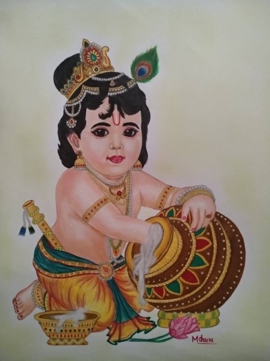 HyperRealistic Drawing of Lord Krishna️