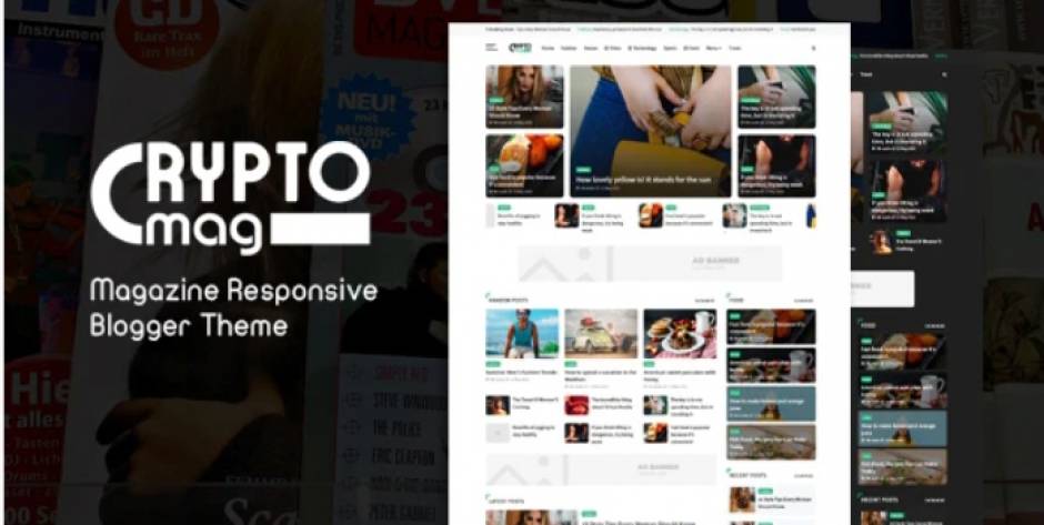 Crypto mag blogger template Download Free
