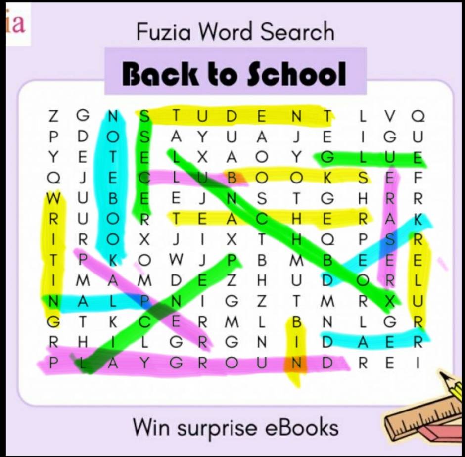 Back to school wordsearch