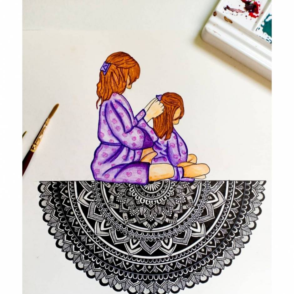 Mother's Day mandala art.