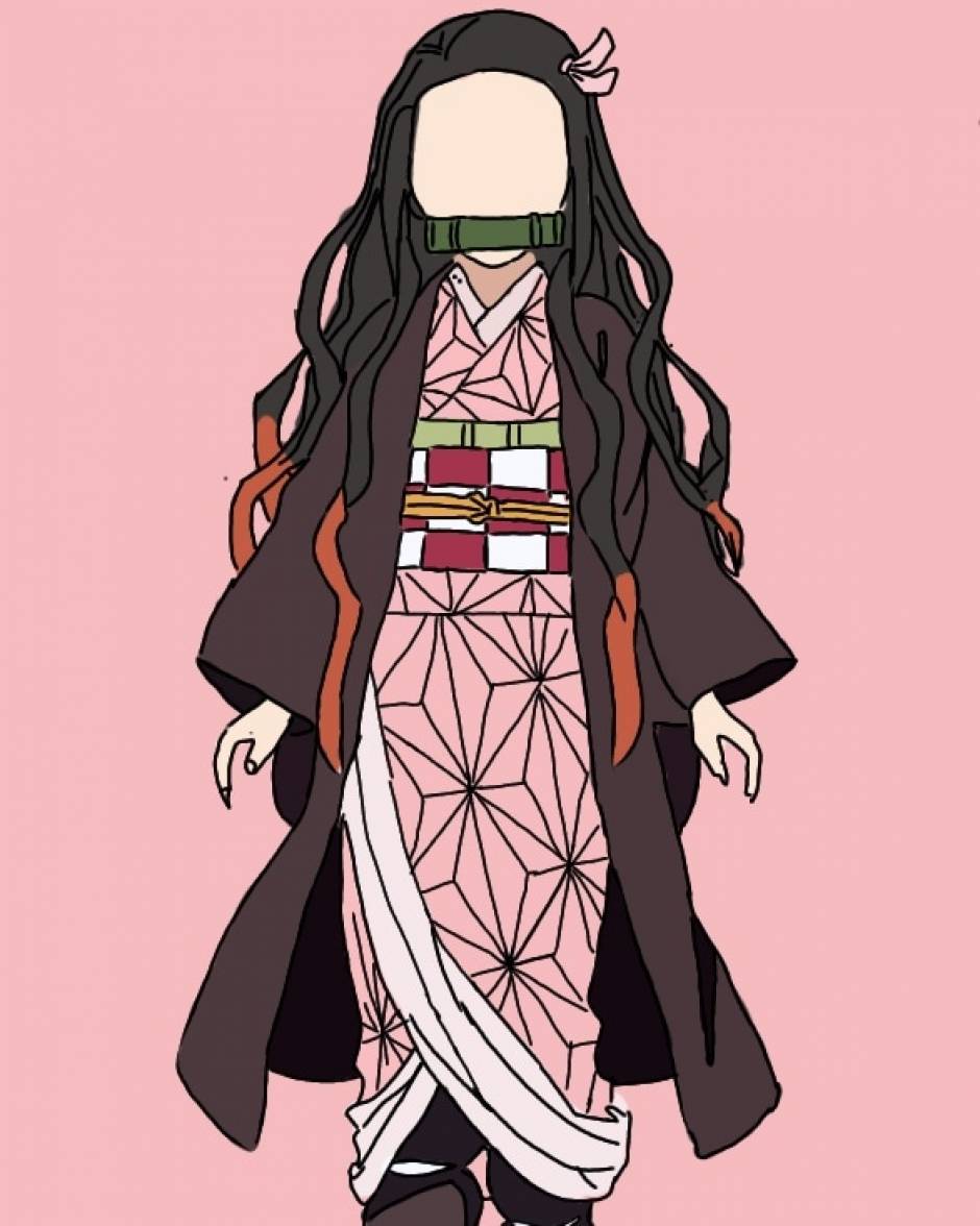 Digital portrait of Nezuko