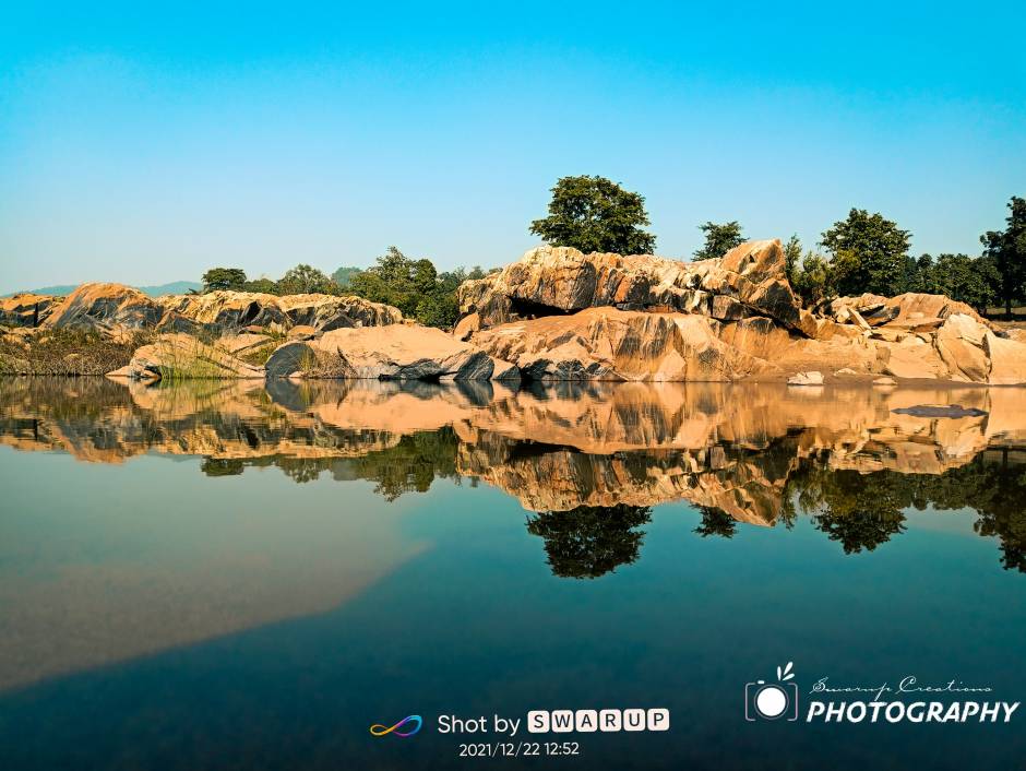 Water reflection landscape