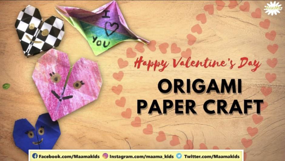 ORIGAMI | VALENTINES DAY | PAPER CRAFT IDEA || MAAMA KIDS