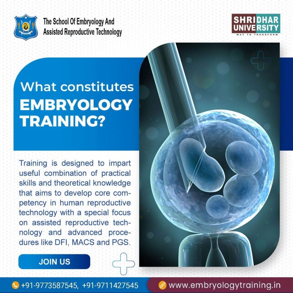 What constitutes Embryology Training?