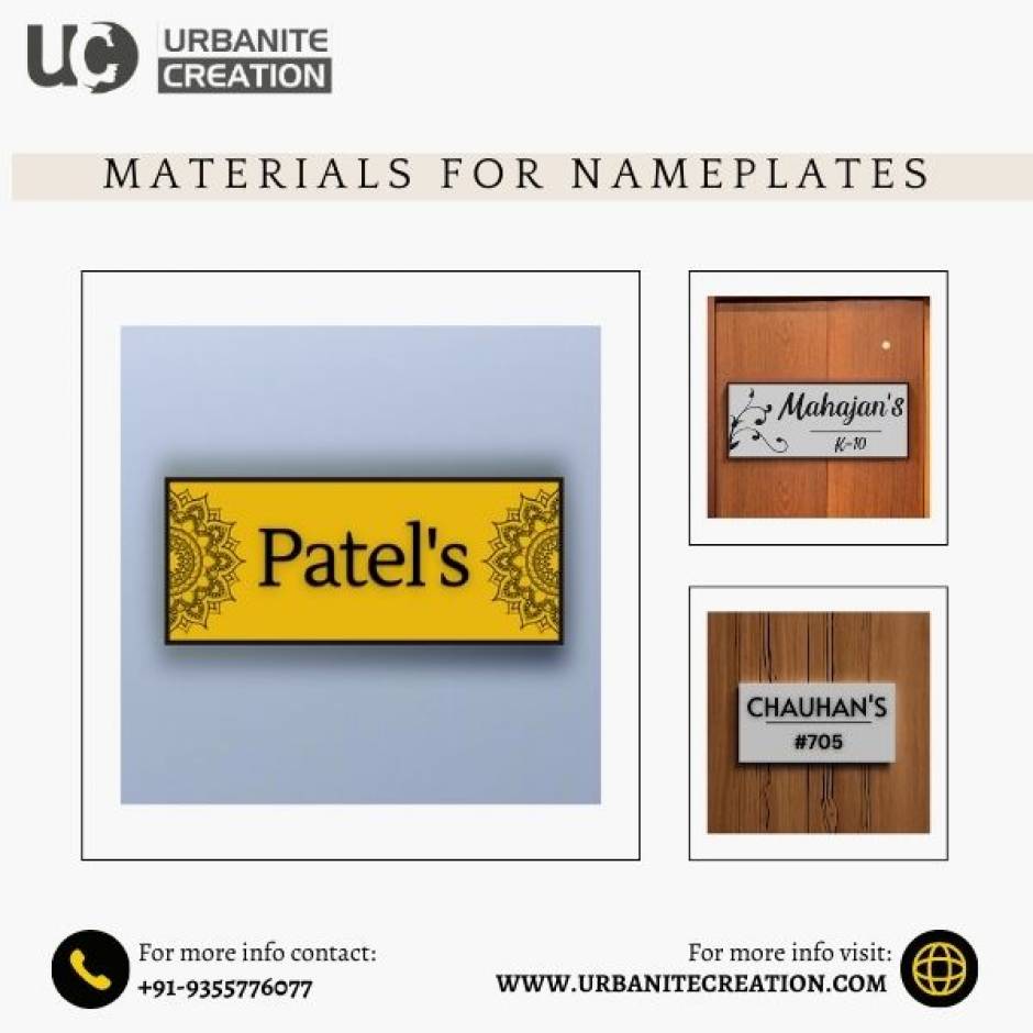 Best materials for nameplates - urbanite creation