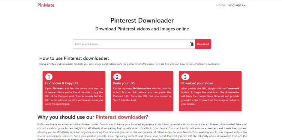Free Pinterest video downloader