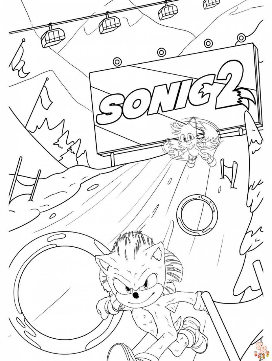 sonic group coloring pages