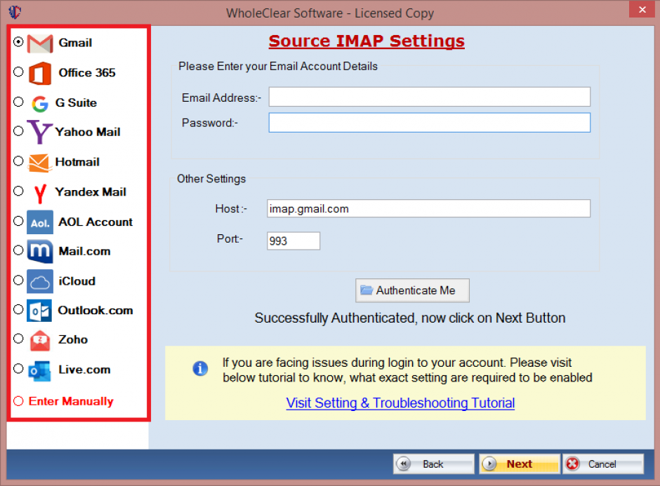 Step by step instructions to Product IMAP to PST
