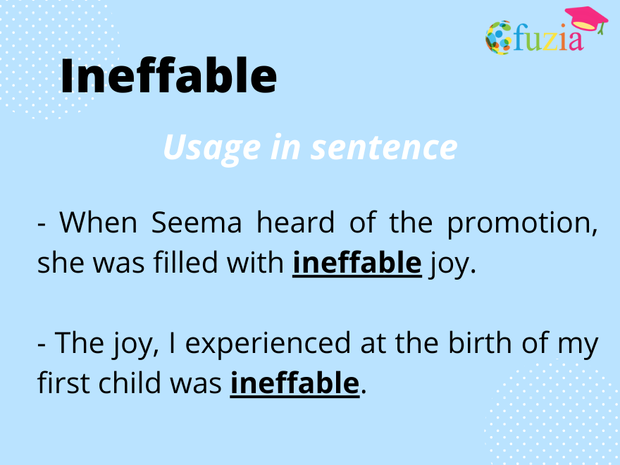 Advanced Vocabulary - ' Ineffable ' - Fuzia