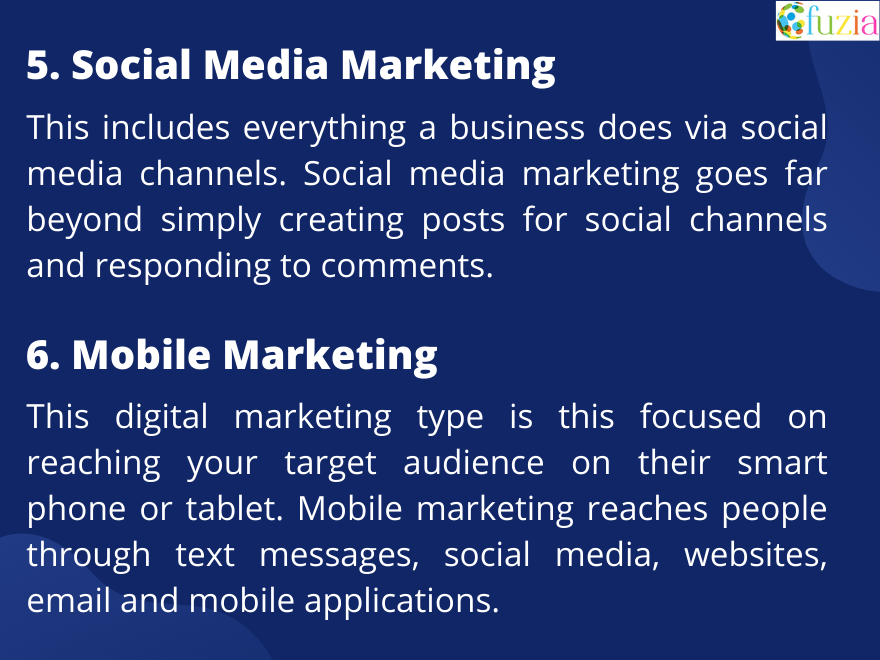 6 Most Popular Types of Digital Marketing - Fuzia