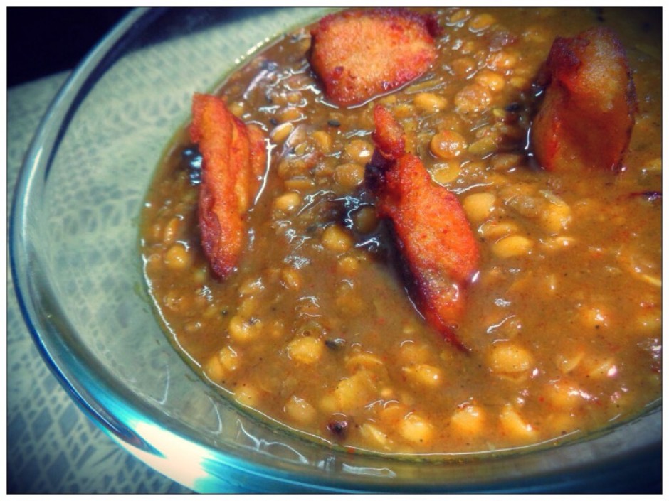 Split Black Gram with Fish.